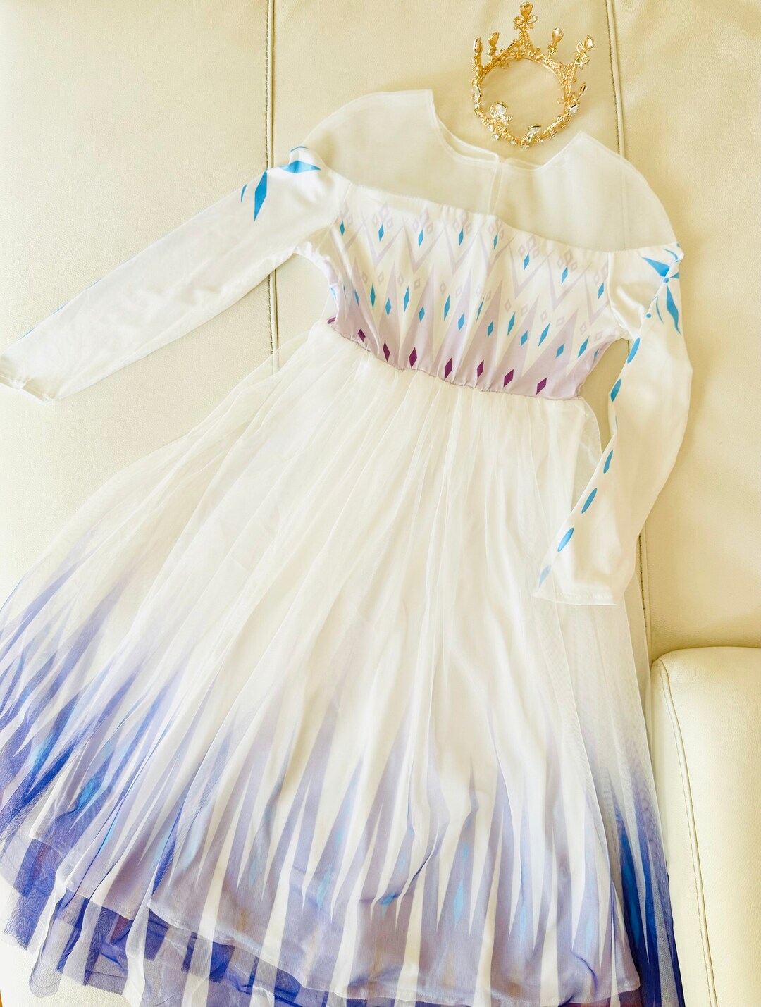 Girls Long Sleeve Princess Elsa Dress With Cape, Frozen Elsa Dress Up ...