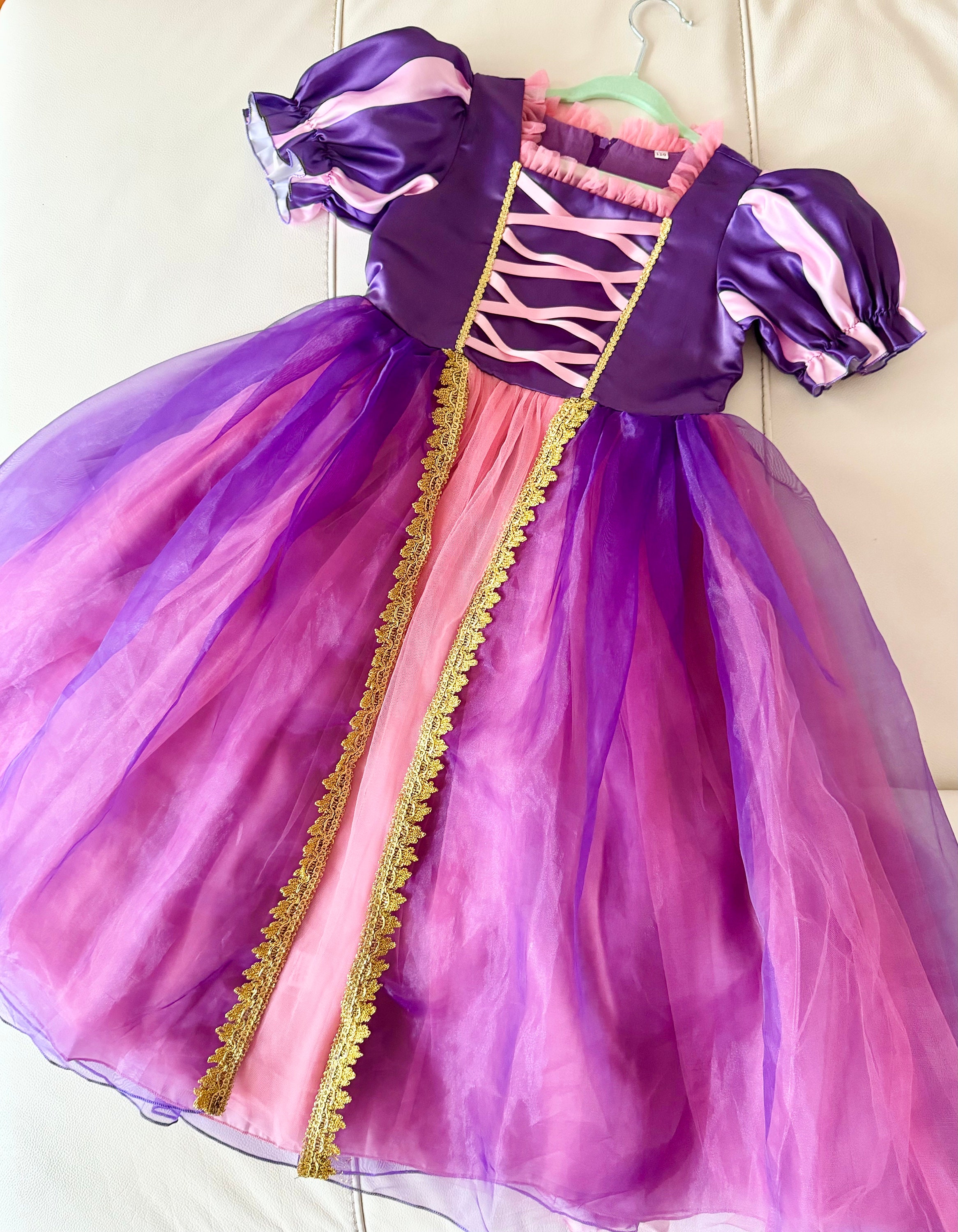 Kids Rapunzel Costume, Birthday Party Dress, Princess Costume, Tangled ...