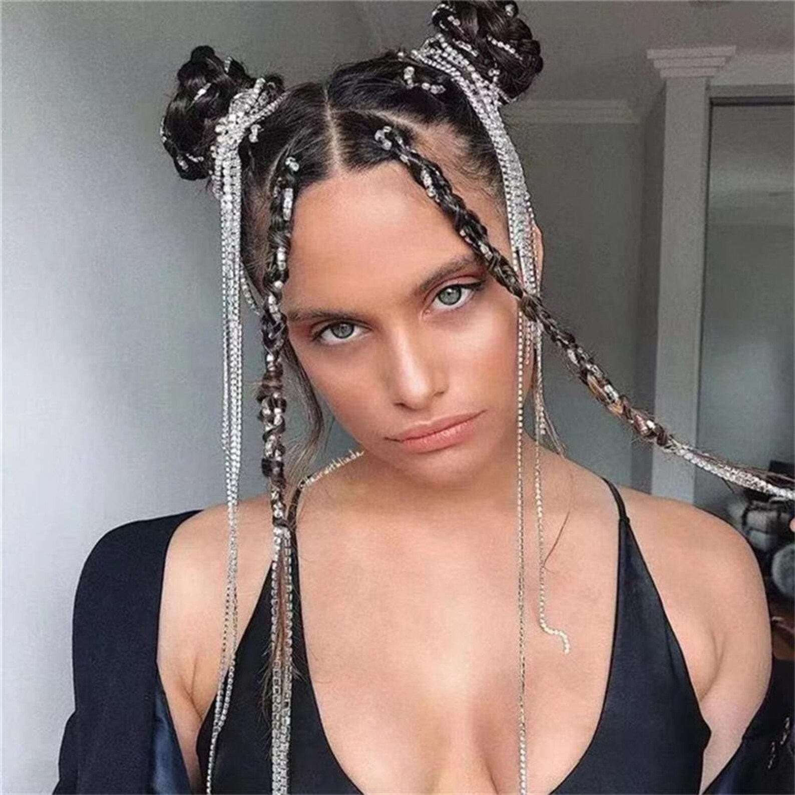 Gold/silver 100cm Hair Chain Hip Hop Jewelry Hair - Etsy