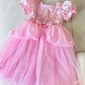 Kids Pink Princess Costumes, Princess Party Dress Up, Pink Prom Dress ...