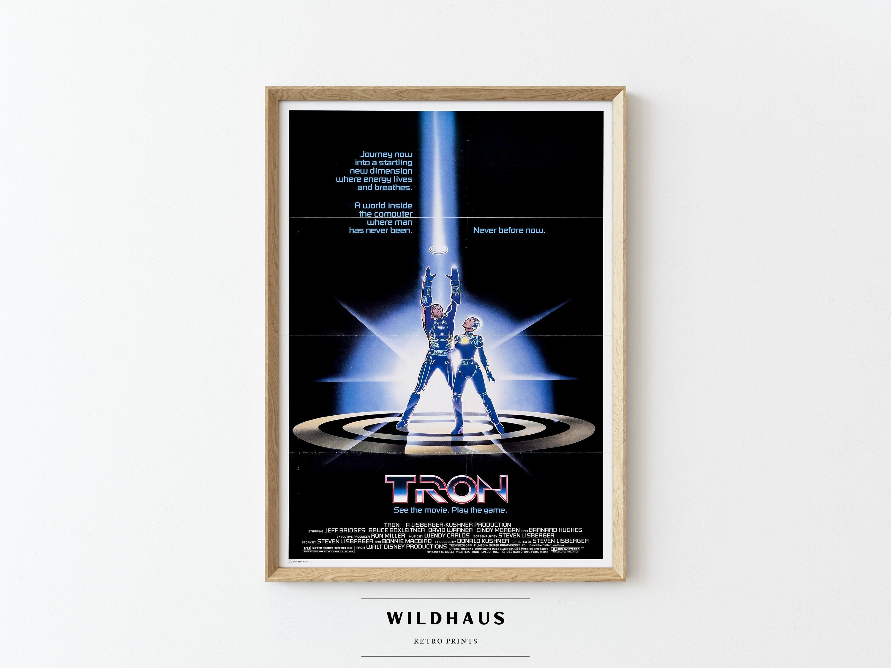 TRON Original 1982 Retro Movie Film Poster, DIGITAL Download, Vintage ...