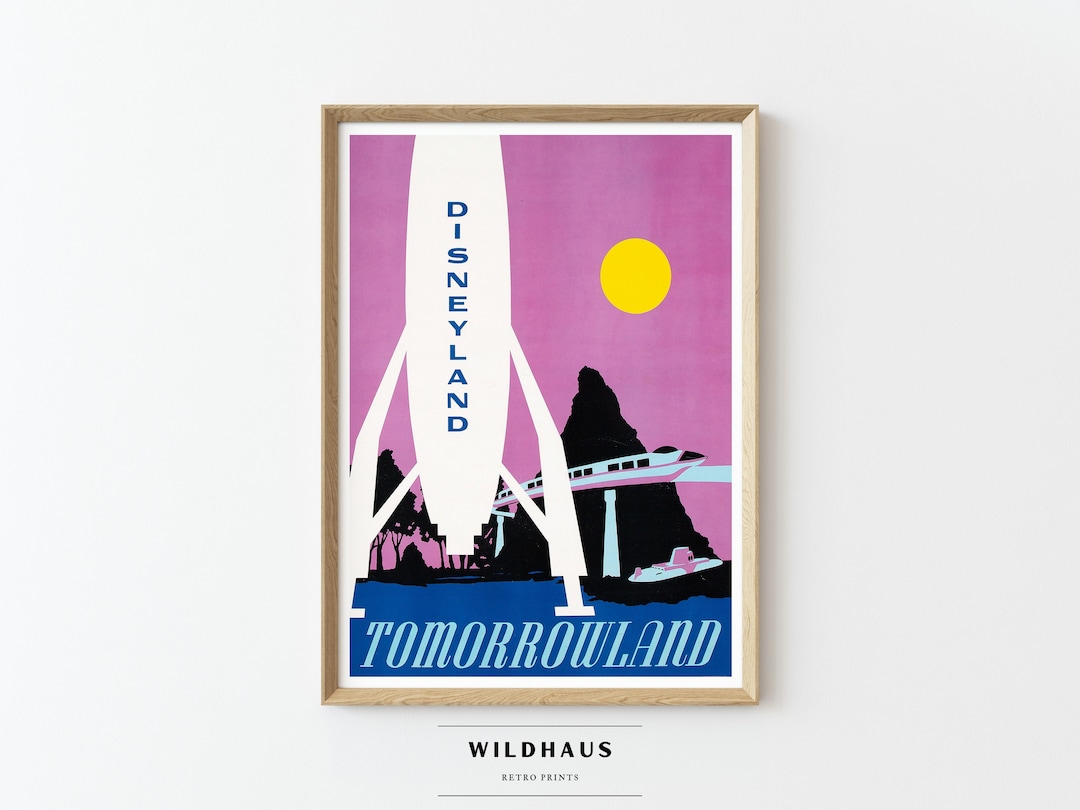 Retro Disneyland Tomorrowland Poster: Vintage Travel Print (digital ...