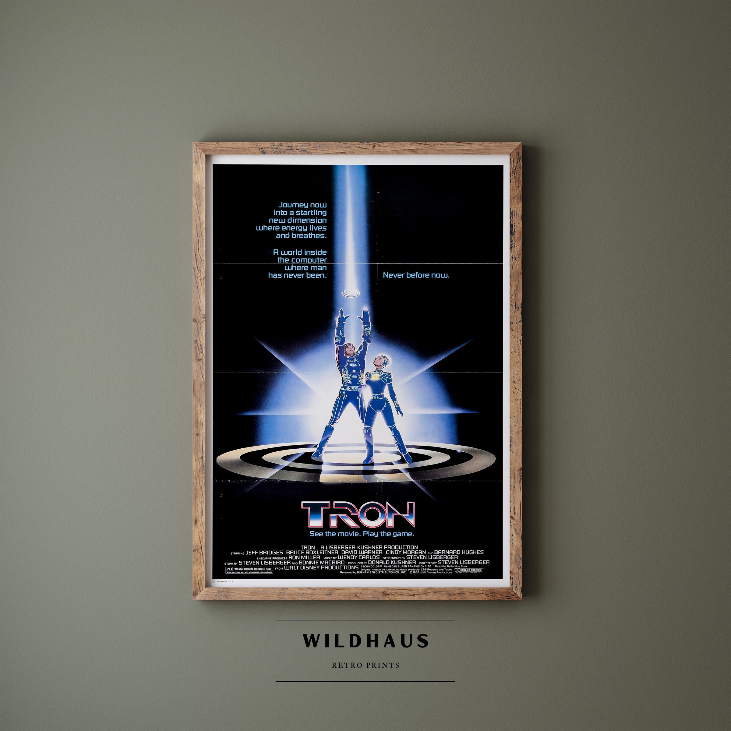 TRON Original 1982 Retro Movie Film Poster, DIGITAL Download, Vintage ...