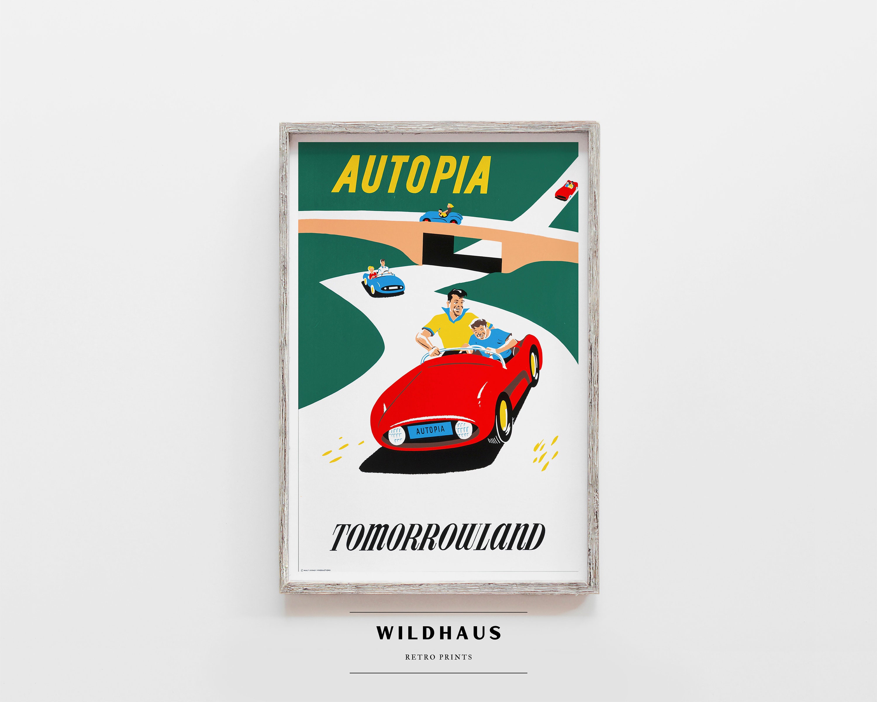 AUTOPIA Retro Disneyland Travel Poster, DIGITAL Download, Vintage ...