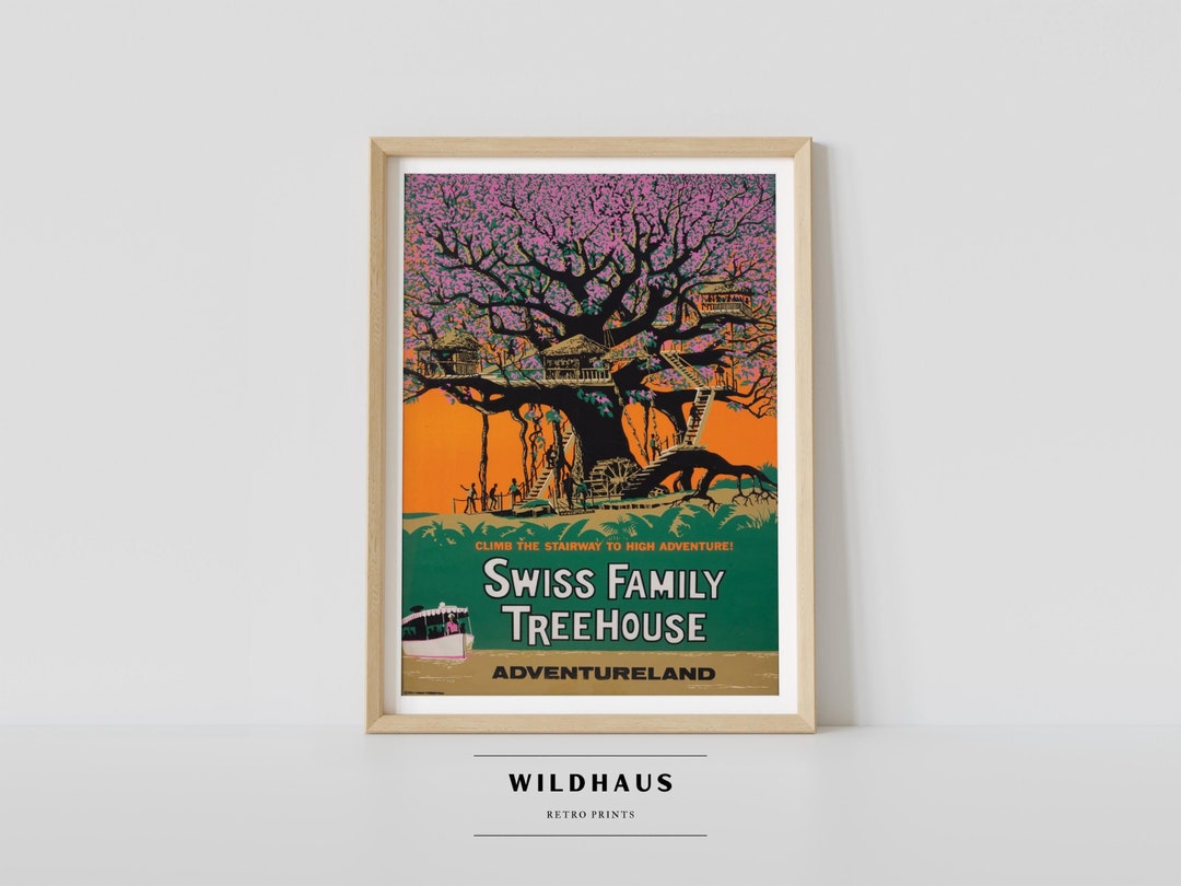 Swiss Family Robinson Treehouse Disneyland Poster: Vintage ...