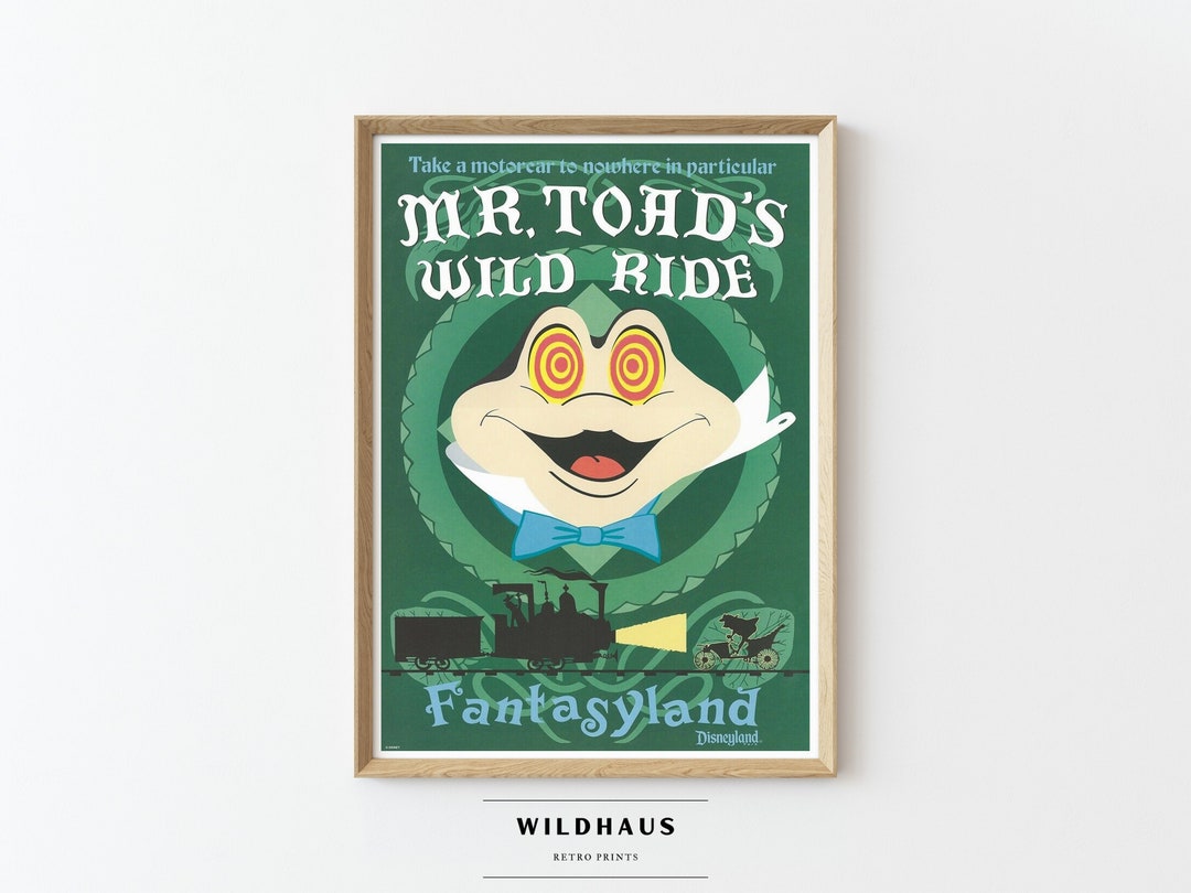 Mr. Toad's Wild Ride Disneyland Poster: Retro Fantasyland Art (digital ...