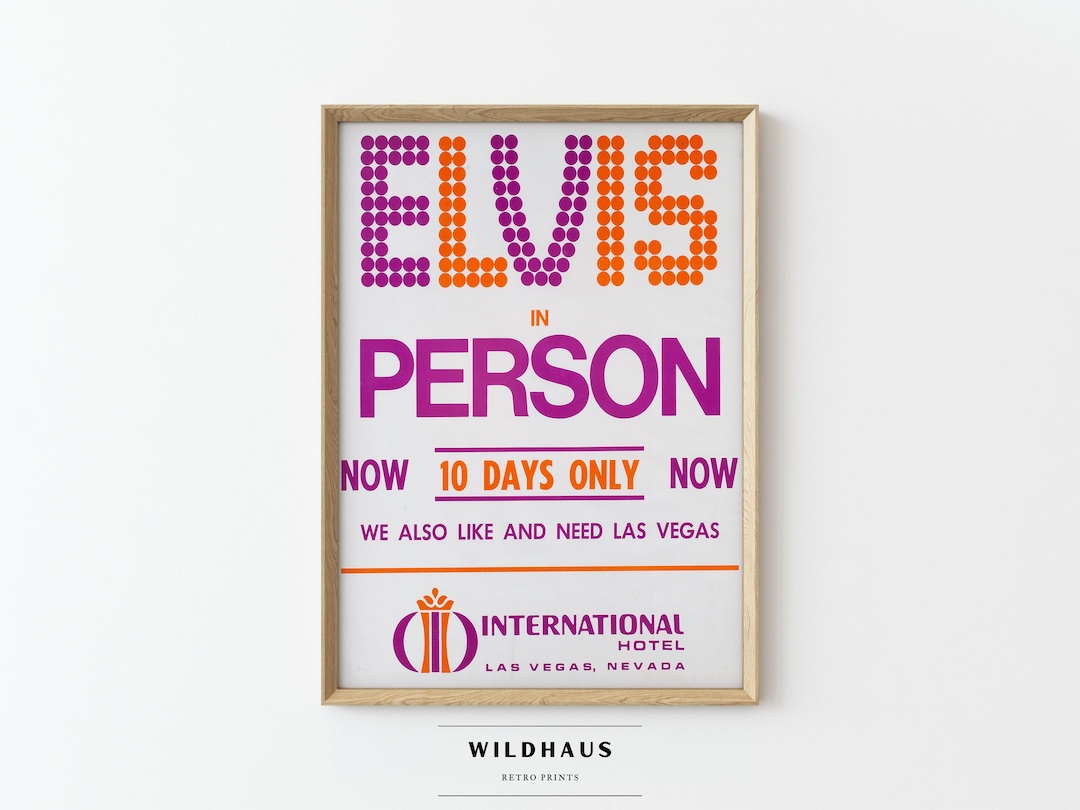 Elvis Presley 1969 Las Vegas Concert Poster (digital Download) M01 - Etsy