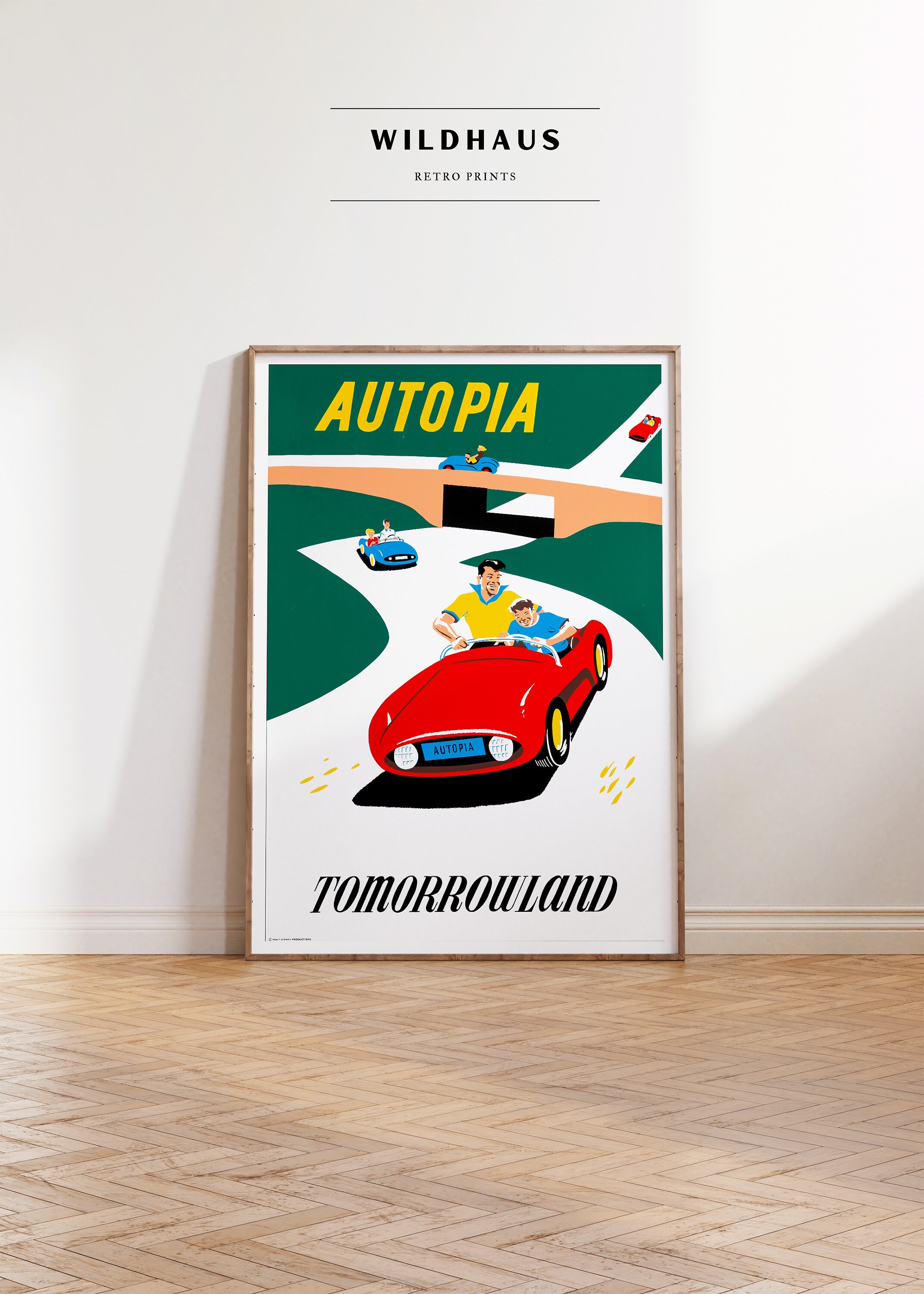 AUTOPIA Retro Disneyland Travel Poster, DIGITAL Download, Vintage ...