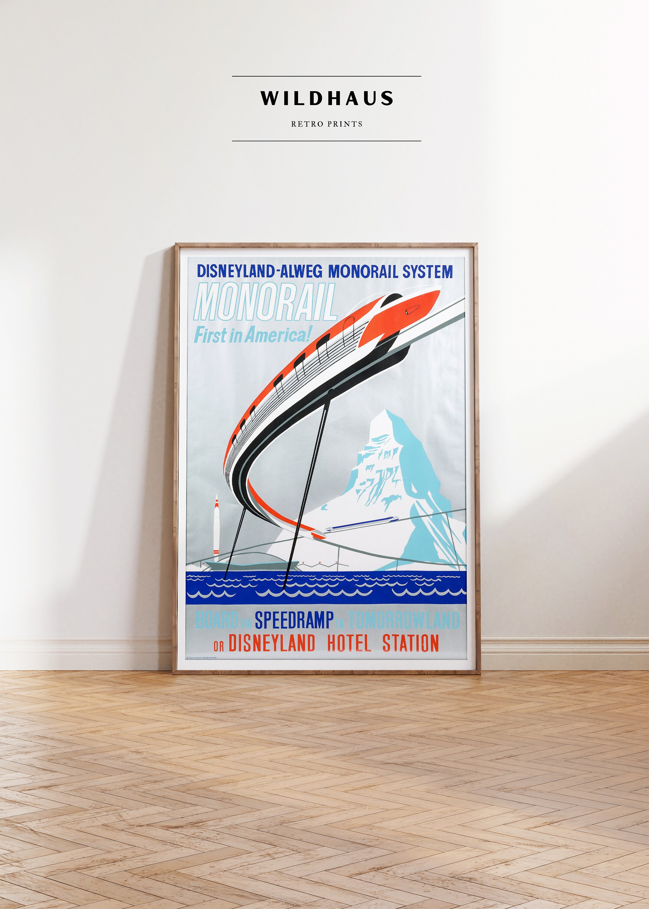 MONORAIL Retro Disneyland Poster DIGITAL Download Vintage - Etsy