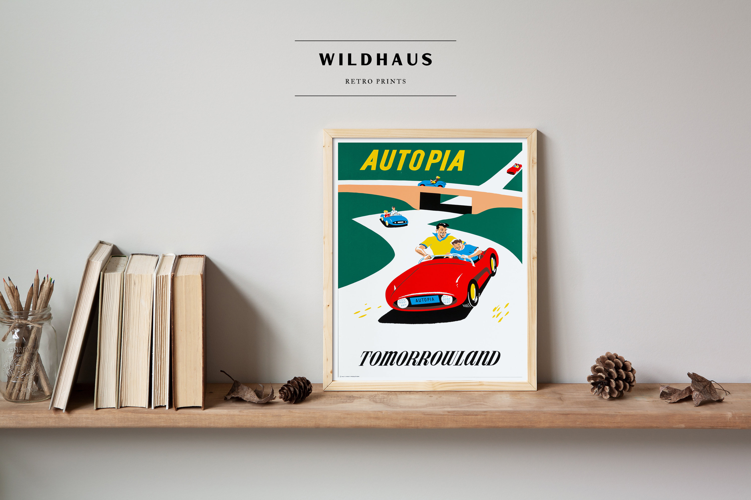 AUTOPIA Retro Disneyland Travel Poster, DIGITAL Download, Vintage ...