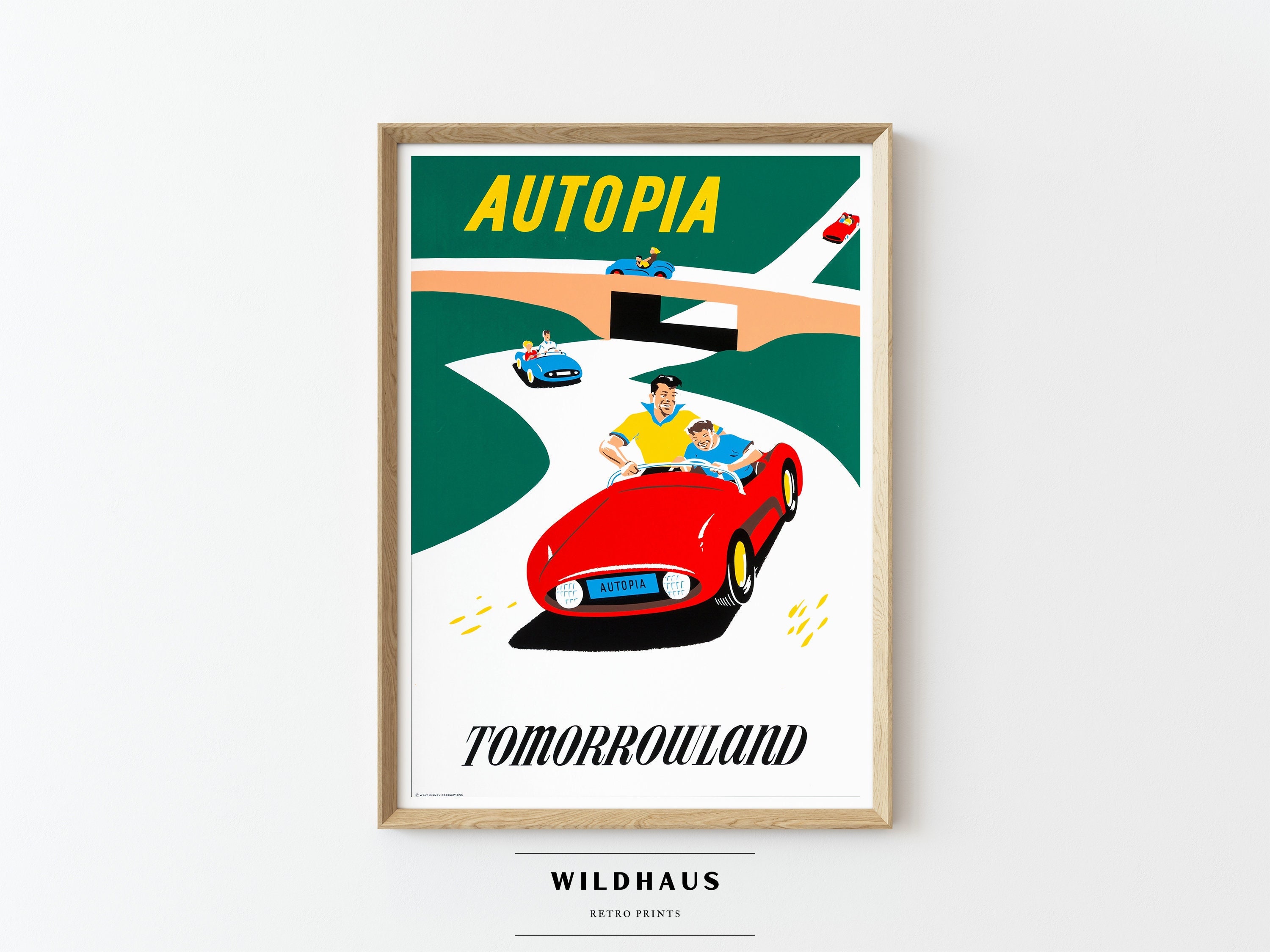 AUTOPIA Retro Disneyland Travel Poster, DIGITAL Download, Vintage ...
