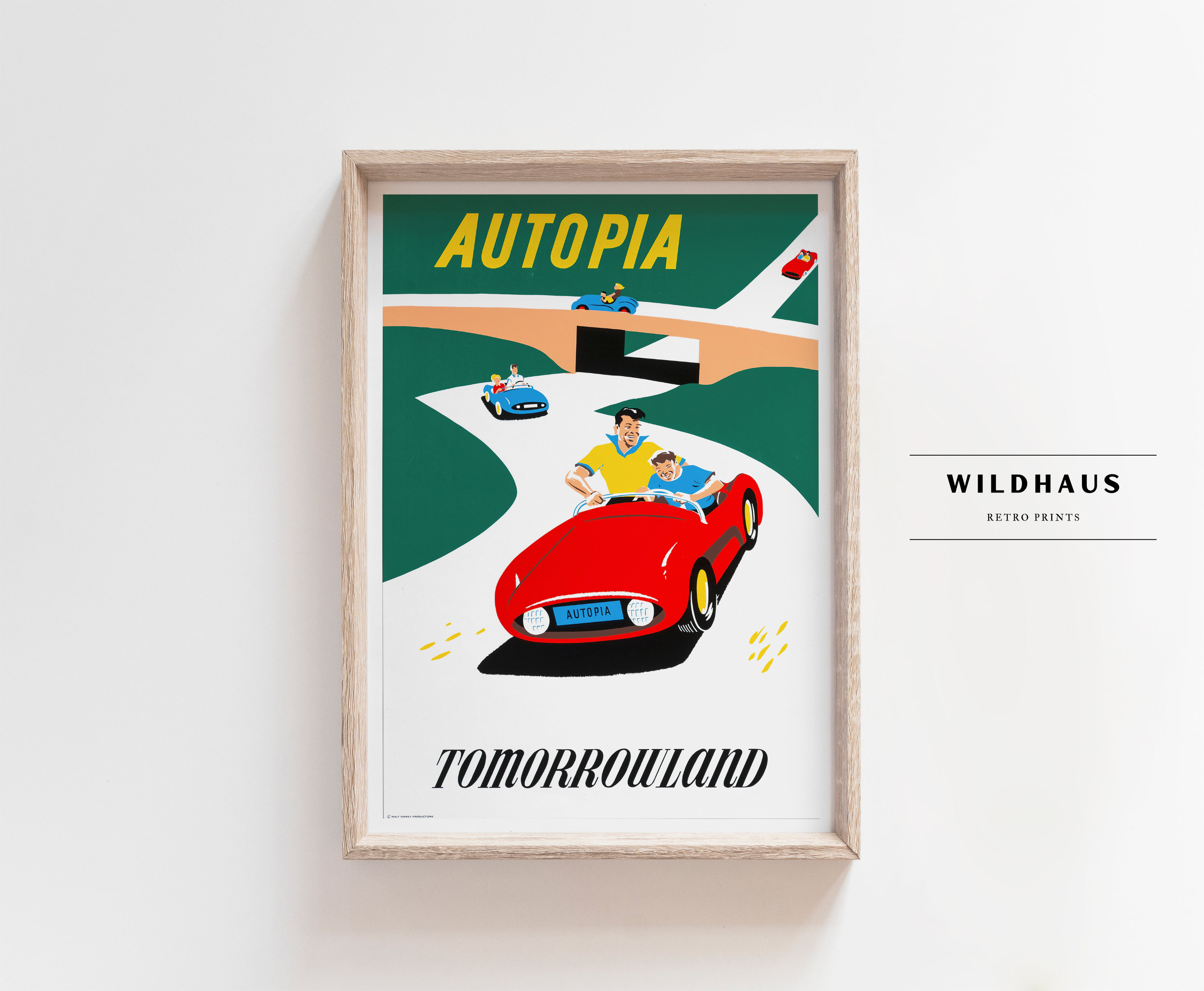 AUTOPIA Retro Disneyland Travel Poster, DIGITAL Download, Vintage ...