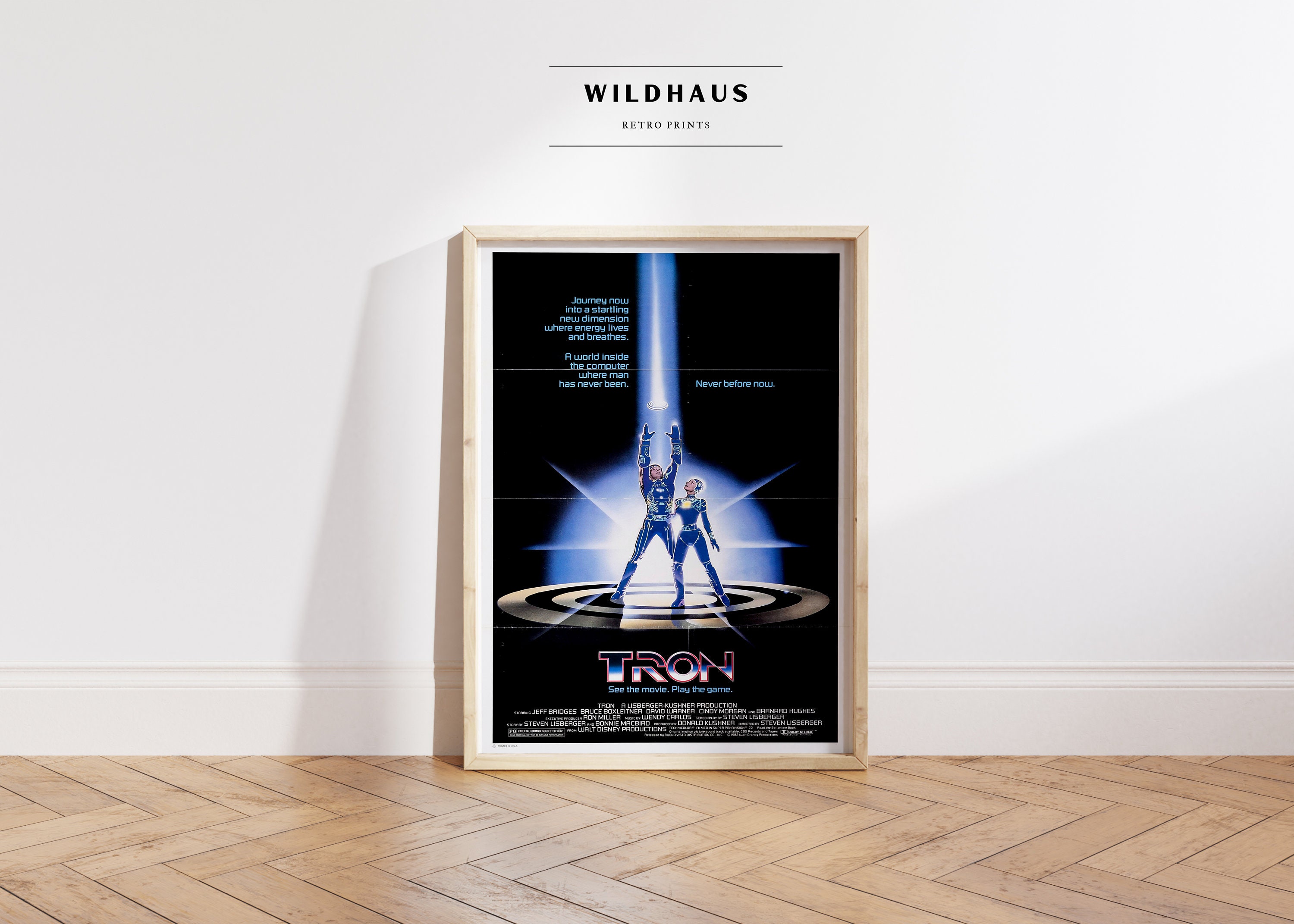 TRON Original 1982 Retro Movie Film Poster, DIGITAL Download, Vintage ...