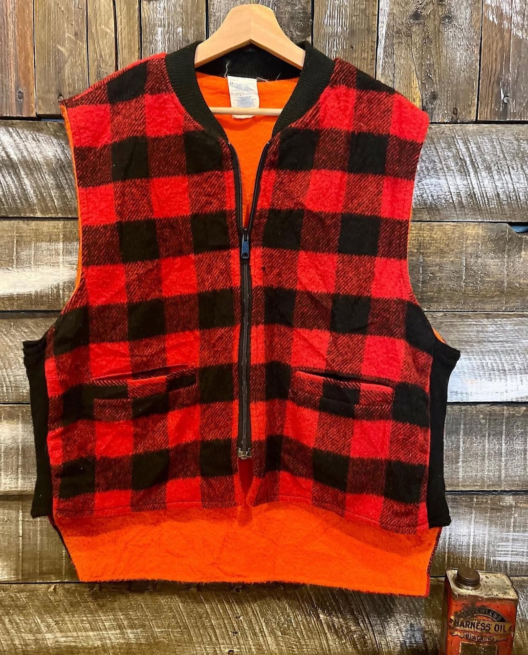 Big Bill Plaid Vest - Etsy