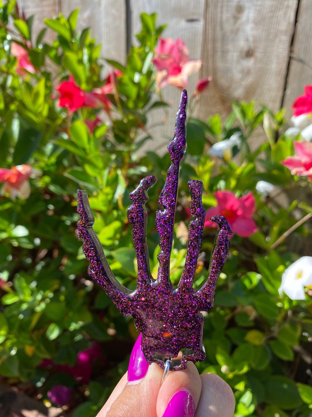 Versitile Acrylic Skeleton Hand With Middle Finger - Etsy