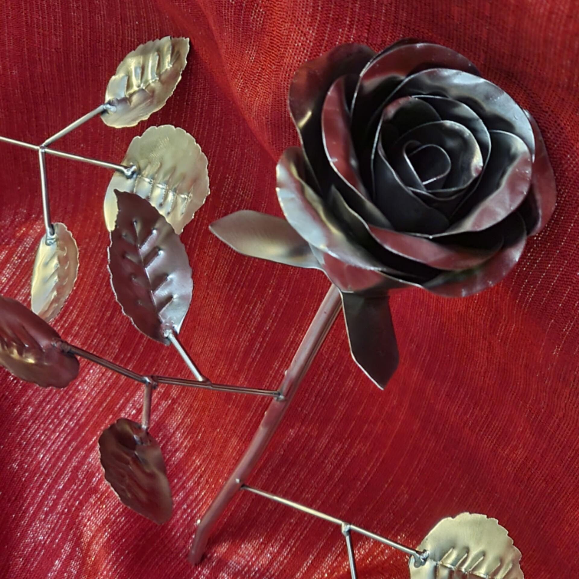 Valintines Day Metal Rose Hand Made Valentines Day Gift/ Customizable ...