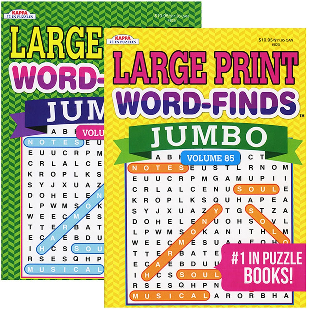Puzzles Book KAPPA Jumbo Large Print Word Finds 2-titles - Etsy