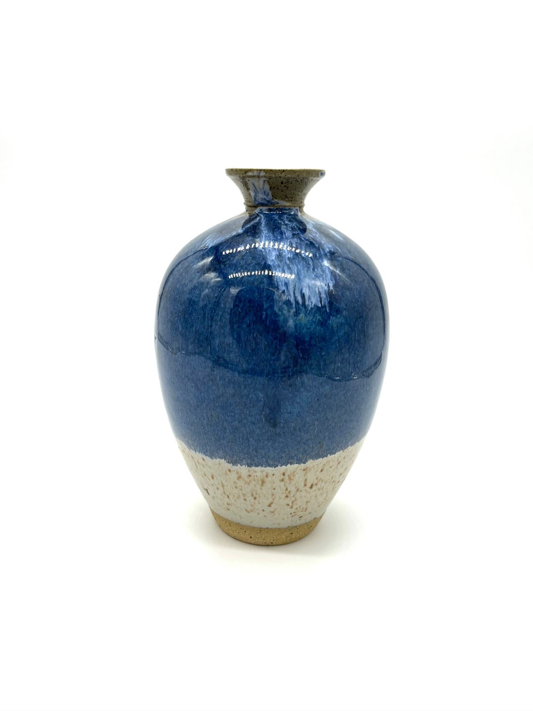 Blue Gray Ceramic Flower Vase - Etsy
