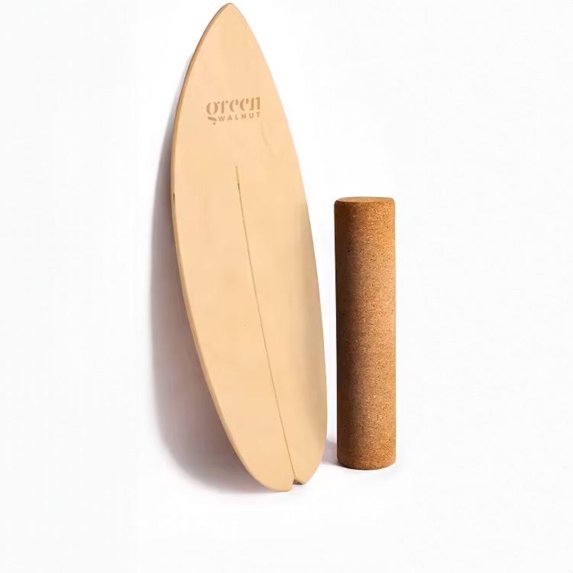 Wooden Balance Board, Wooden Surf Balance Board With Cork Roller ,curvy ...