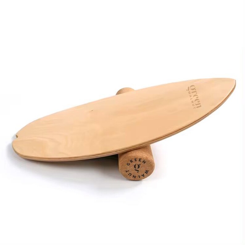 Wooden Balance Board, Wooden Surf Balance Board With Cork Roller ,curvy ...
