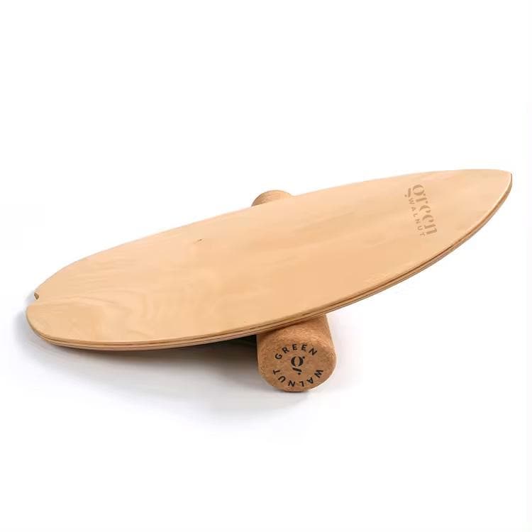 Wooden Balance Board, Wooden Surf Balance Board With Cork Roller ,curvy ...
