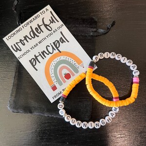 Personalized Teacher Back 2 School Bracelet - Etsy