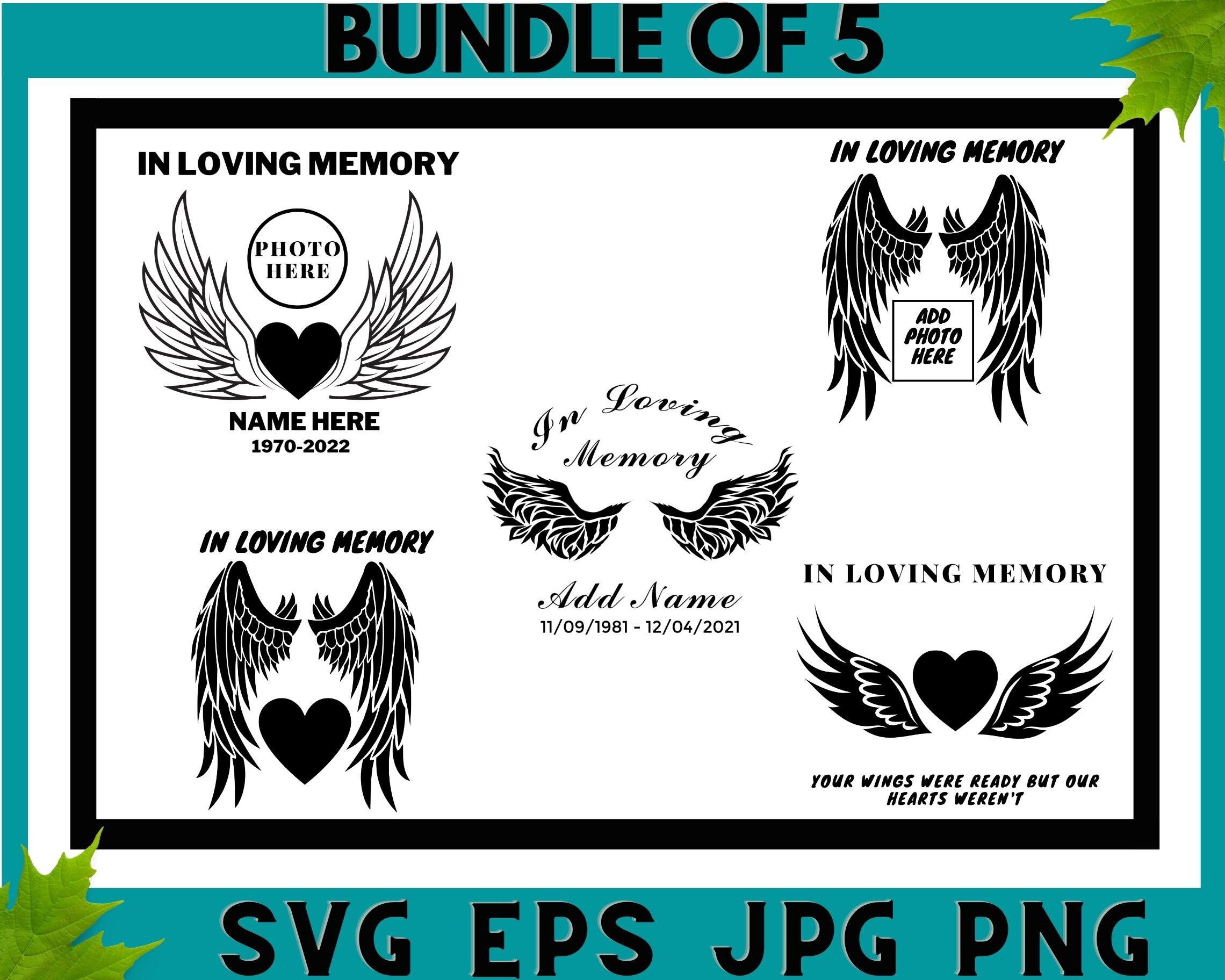 Angel Wings Svg in Loving Memory Svg Angel Wings Png Angel - Etsy