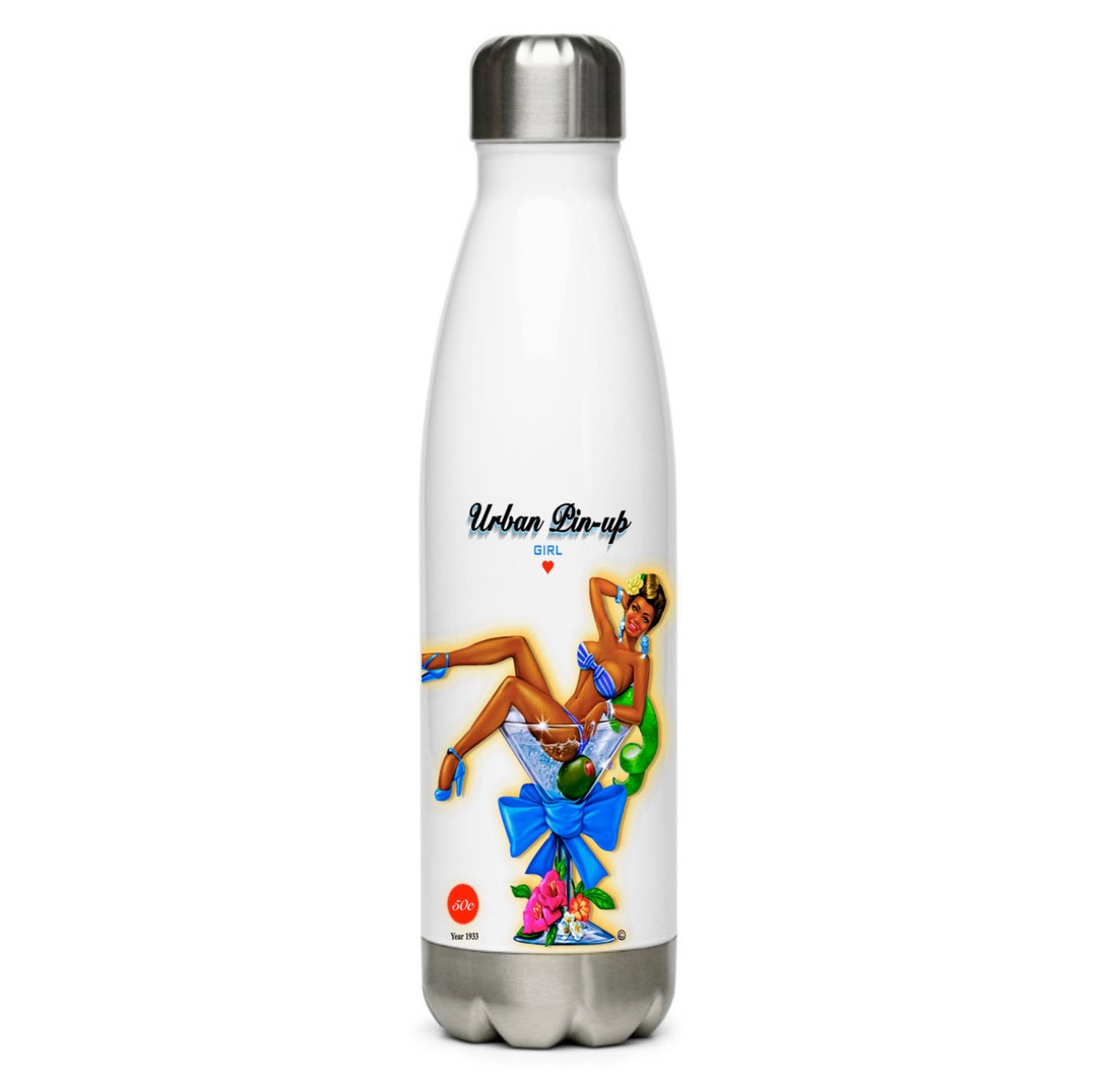 Stainless Steel Pin-up Water Bottle: Lovely Vintage Urban Pin-up ...