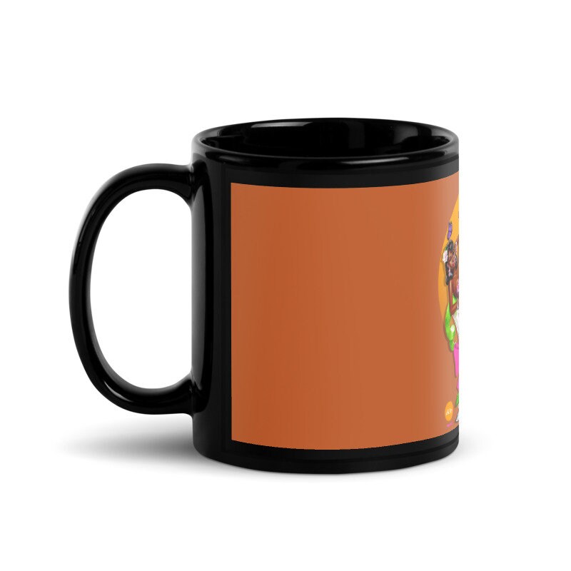 Black Pin Up Girl Mug Vintage Pin Up Design Black Retro Pin Up Girl
