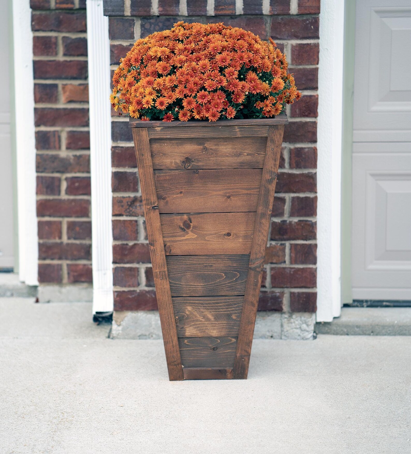 Tall Cedar Planter Box – Porch Planter for Flowers or Trees, 22” to 42 ...