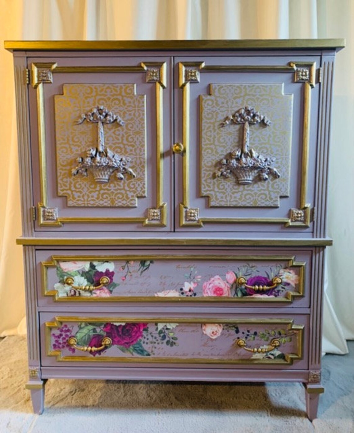 Vintage, French Country, Armoire, Antique, Shabby Chic, Cottage Style ...