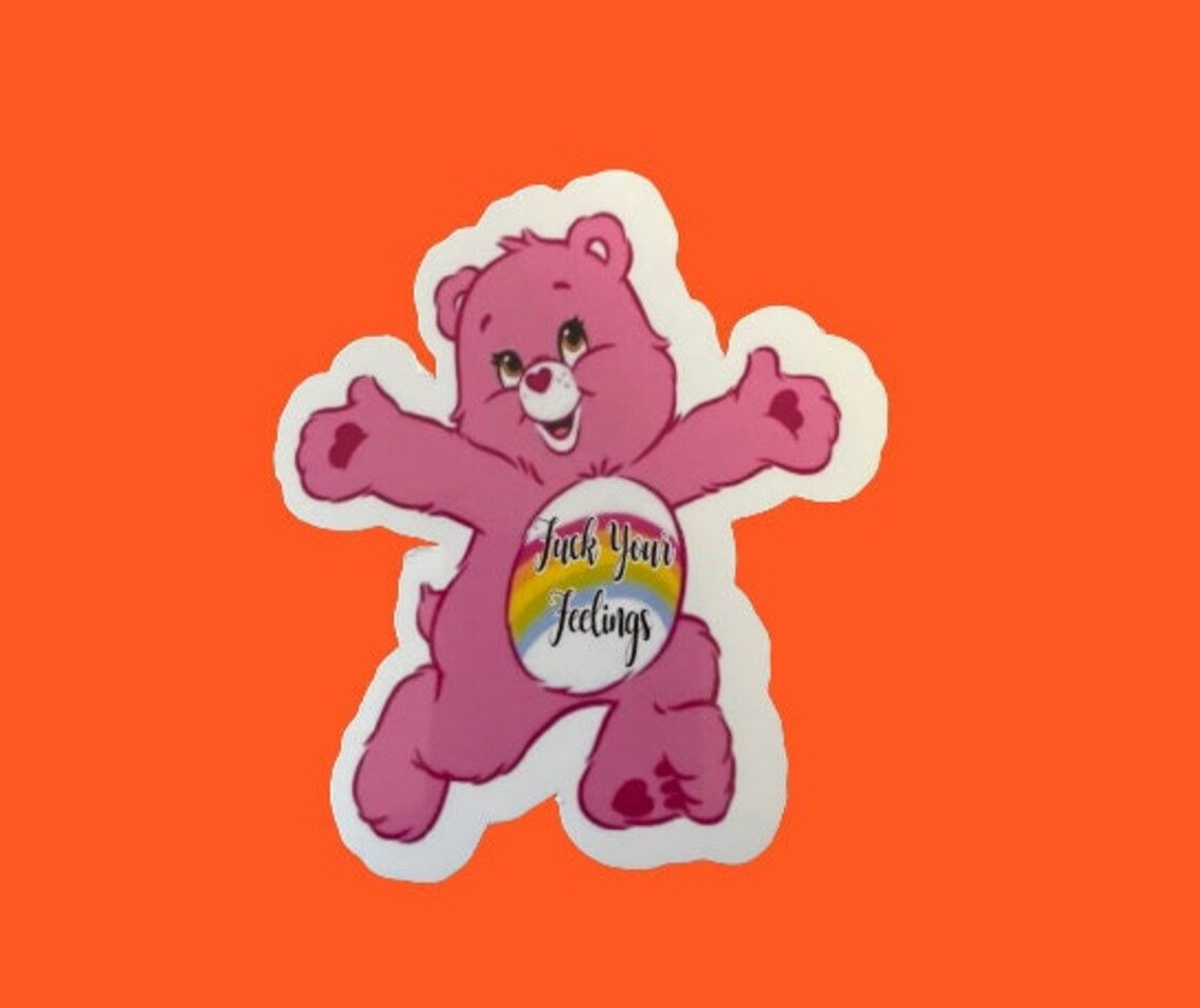 Cute Care Bears Sticker Swear Bear Sticker Bear Sticker - Etsy