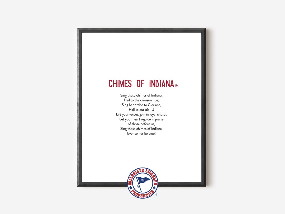 Chimes of Indiana Song Print | Indiana University Art - Etsy