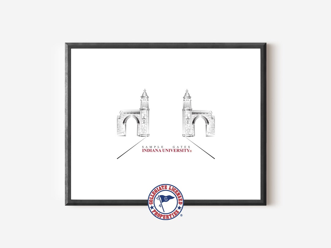 Sample Gates Fine Line Print | Indiana University Art - Etsy