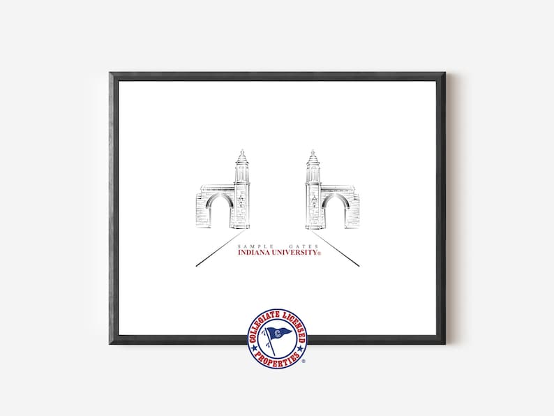 Sample Gates Fine Line Print | Indiana University Art - Etsy