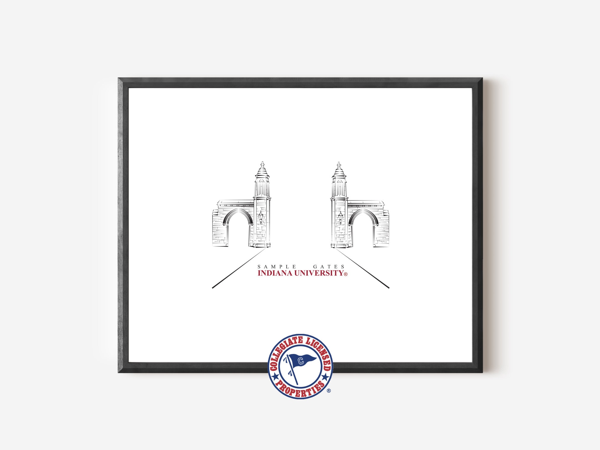 Sample Gates Fine Line Print | Indiana University Art - Etsy