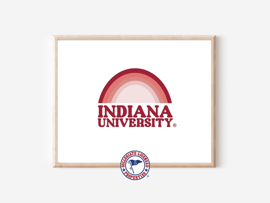 IU Neutral Rainbow Print | Indiana University Art - Etsy