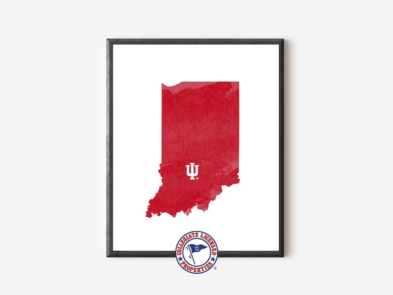 IU Indiana Watercolor Print | Indiana University Art - Etsy