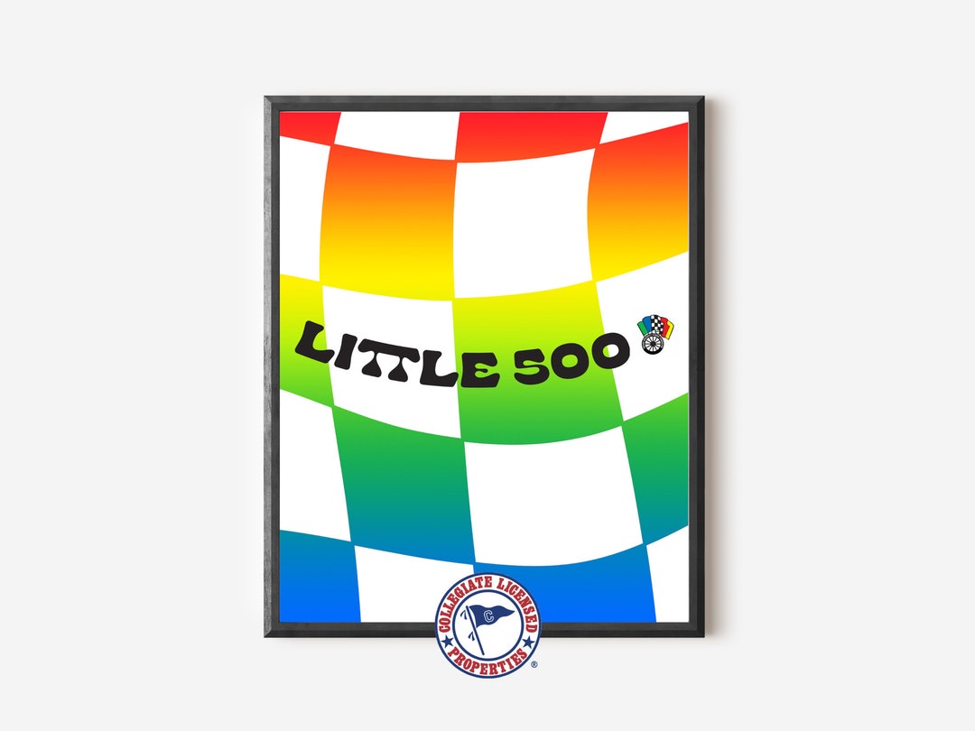 Checkered Flag Print | Indiana University Art - Etsy