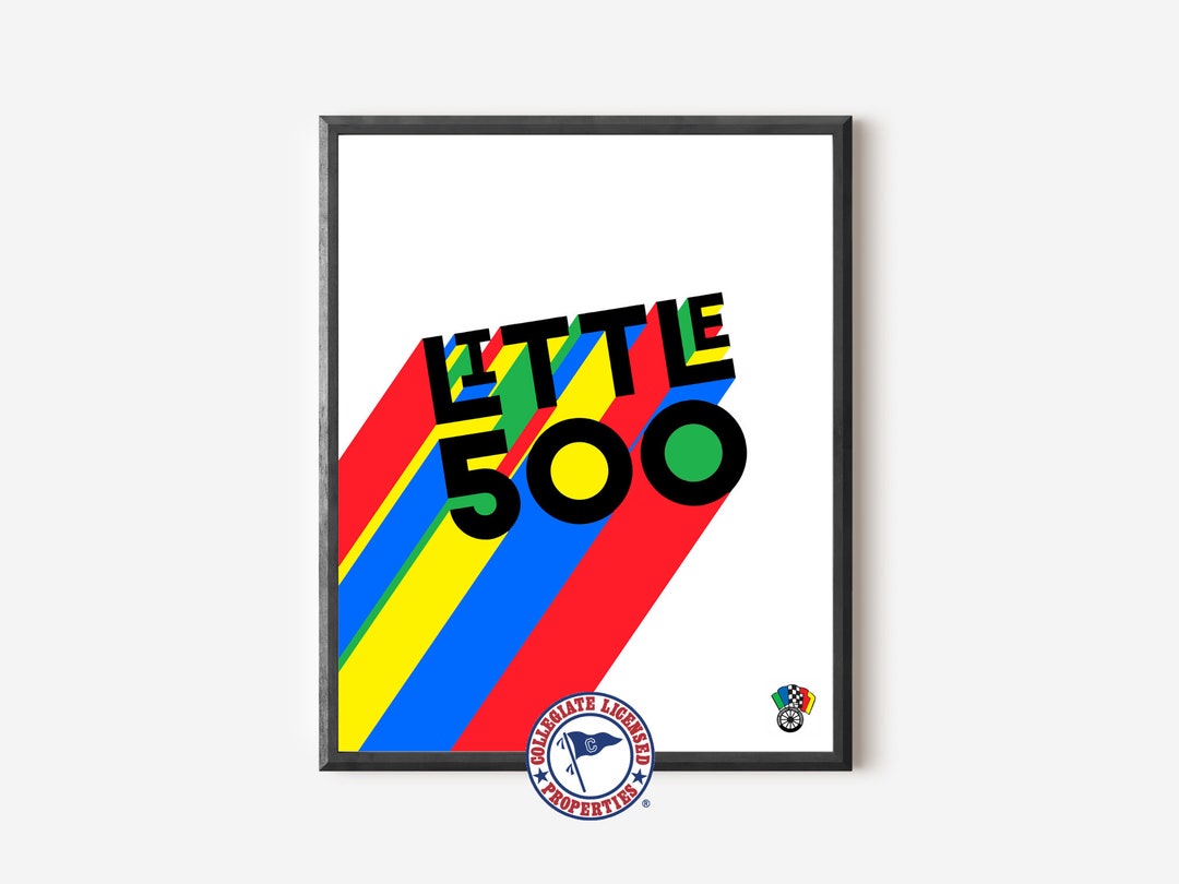 Retro Little 500 Print | Indiana University Art - Etsy
