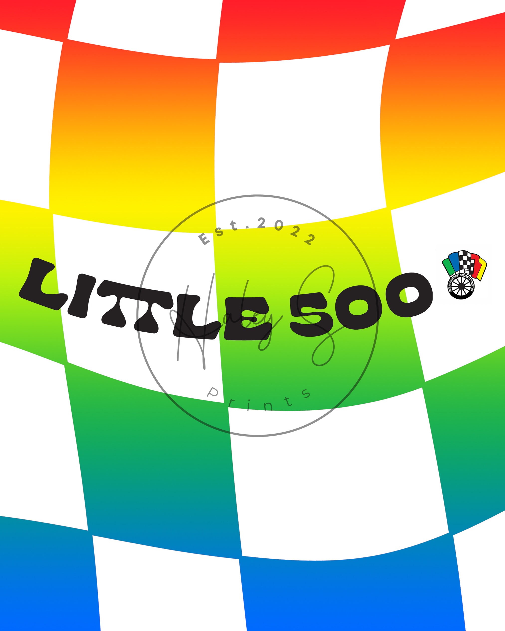 Checkered Flag Print | Indiana University Art - Etsy