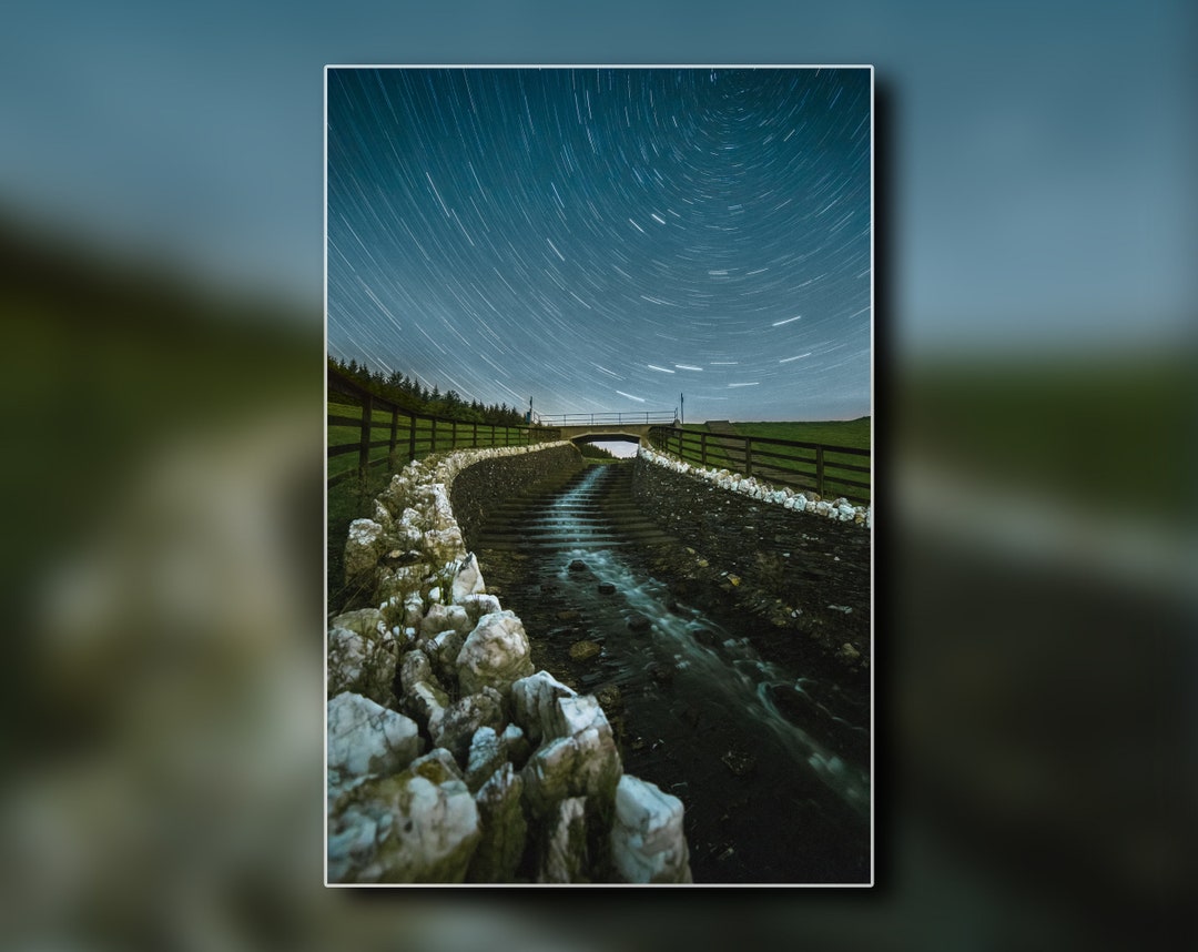 Flowing Time - Astrophotography Photo Art - Star Trails - Unframed ...