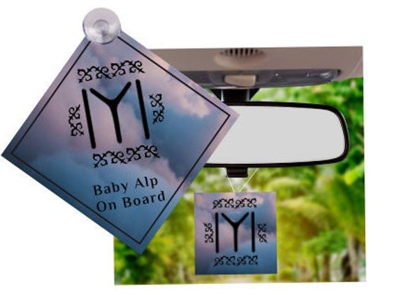Kayi Baby Alp Car Sign With Matching Kayi Car Air Freshner - Etsy UK
