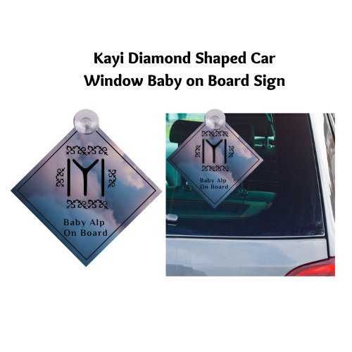 Kayi Baby Alp Car Sign With Matching Kayi Car Air Freshner - Etsy UK