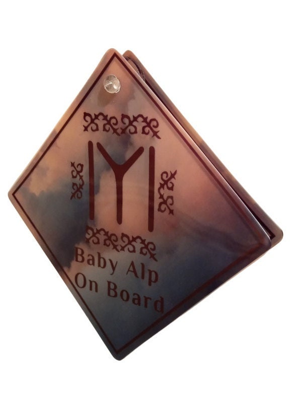 Kayi Baby Alp Car Sign With Matching Kayi Car Air Freshner - Etsy UK