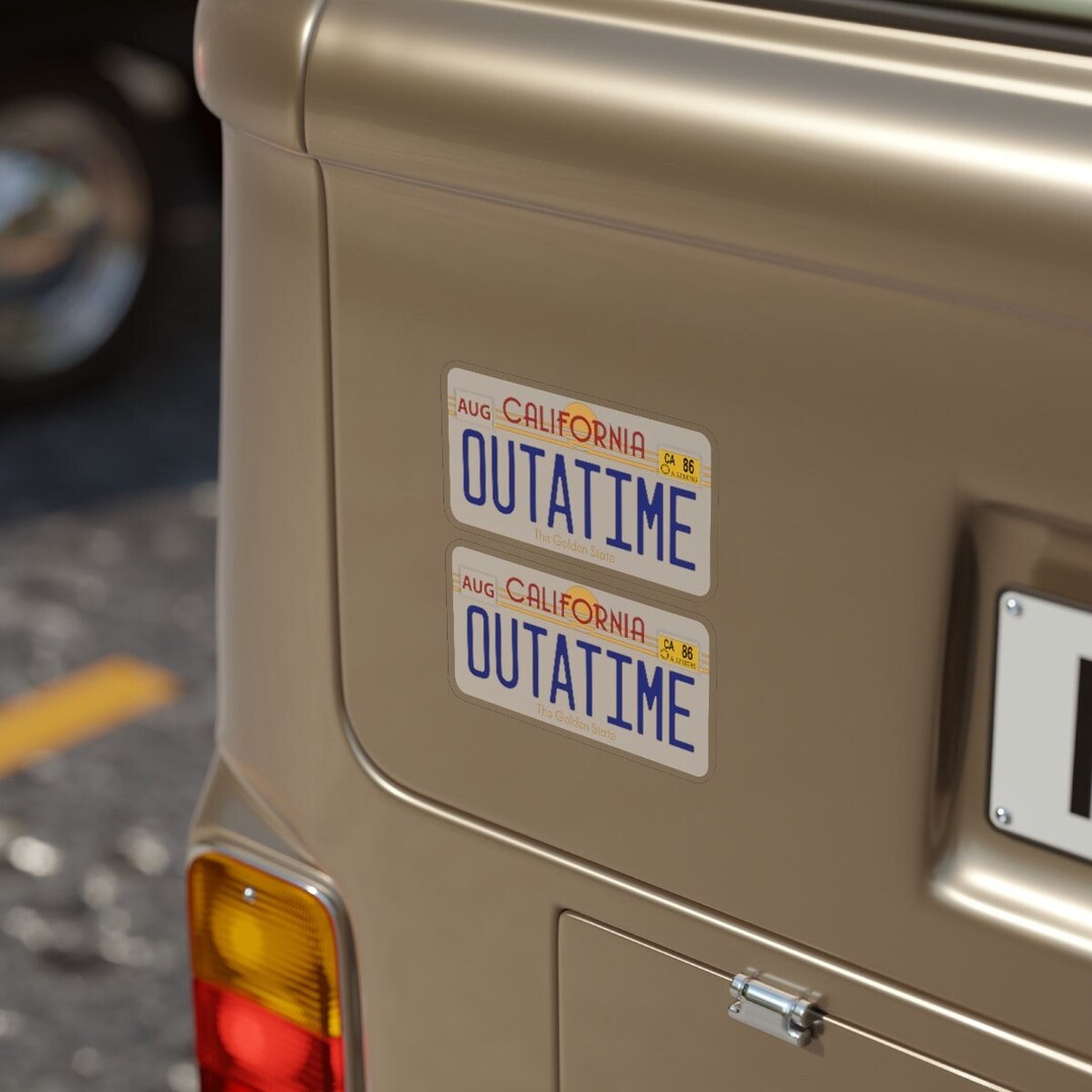 OUTATIME Retro Stickers California License Plate Back to the - Etsy