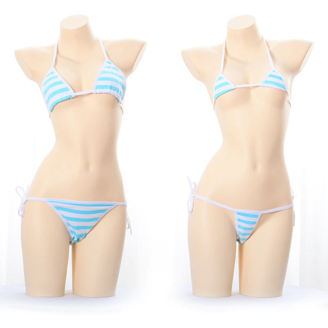 Womens Shimapan Bikini Japanese Striped Sexy Swim Suit Etsy