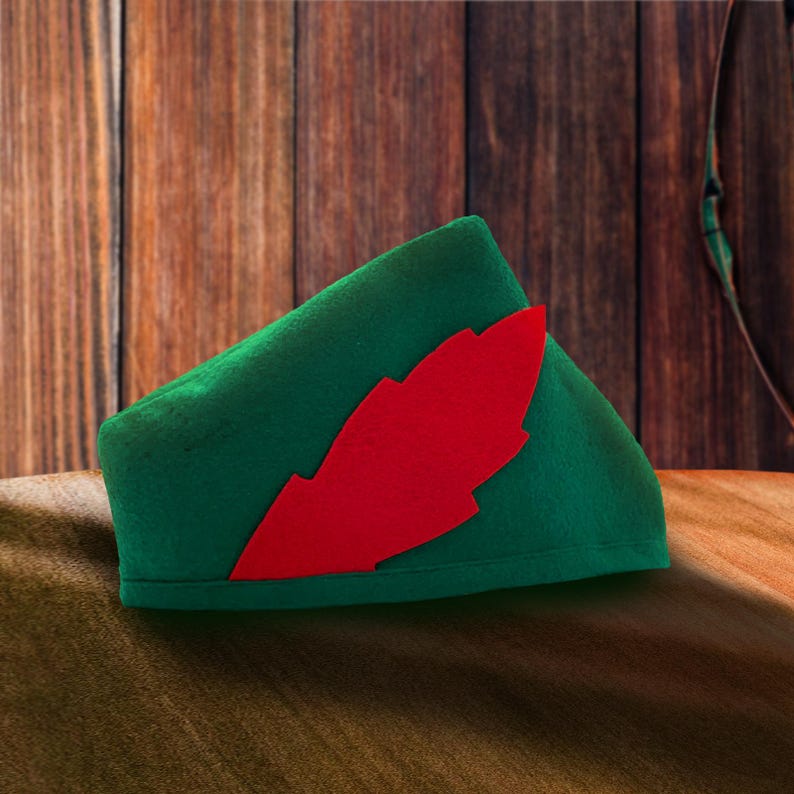 Sombrero Peter Pan de Robin Hood, gorro de fieltro verde cazador con ...