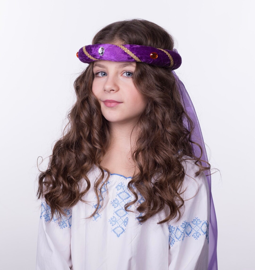 Purple Medieval Headdress Medieval Headpiece for Child and Adult 18th ...