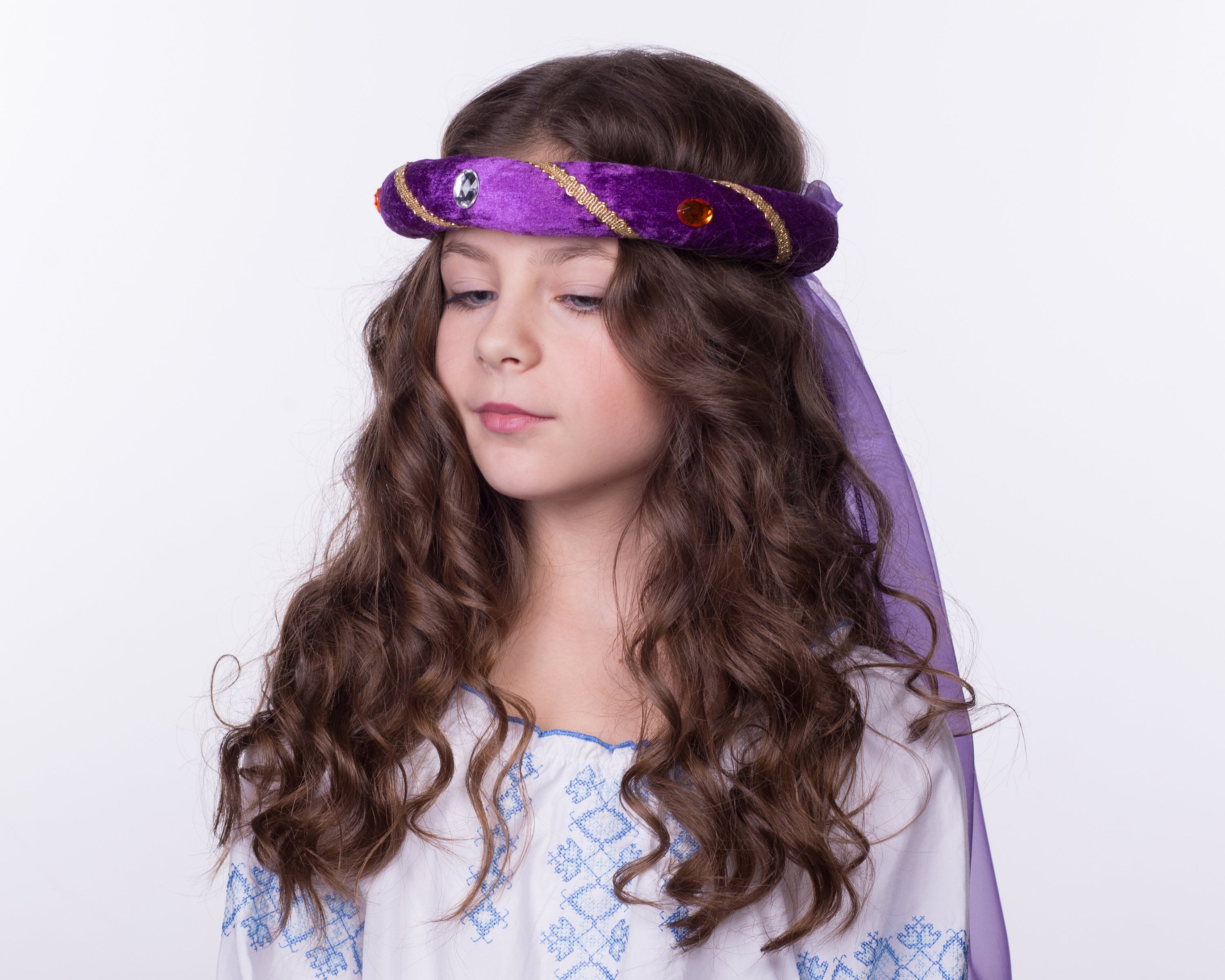 Purple Medieval Headdress Medieval Headpiece for Child and Adult 18th ...
